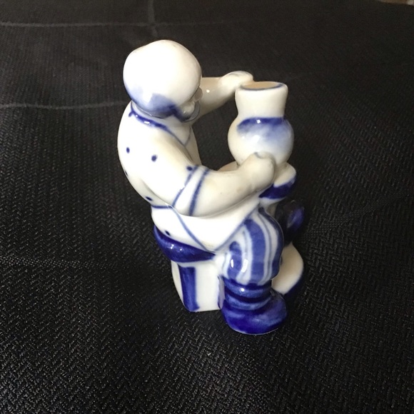 Accents | Vintage Russian Gzhel Porcelain Figurine 25 Tall | Poshmark